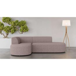 OTTO home Ecksofa &raquo;Ecksofa Tvinne mit Ottomane links oder rechts bestellbar&laquo; L-Form, mit Wellenunterfederung, BxTxH 260x170x73 cm braun 100% Polyester