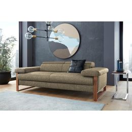 W.Schillig 2-Sitzer &raquo;finn wahlw. mit Sitztiefenverstellung & Kopfst&uuml;tzenverstellung, bequem&laquo; German Design Award 2016, Fu&szlig;gestell Nussbaum natur, 