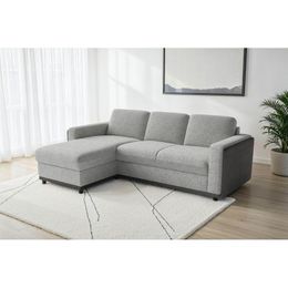Sit & More sit&more Ecksofa &raquo;Cordoba&laquo; wahlweise mit Schlaffunktion und Bettkasten oder Stauraum 100% Polyester B/H/T: 236cm x 85cm x 161cm, Chenille, Recamiere 