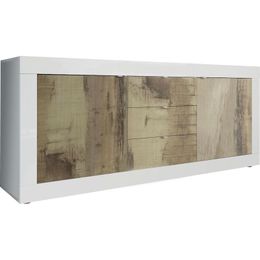 Home Affaire Sideboard &raquo;Basic Breite 210 cm, Kommode 2 T&uuml;ren, 3 Schubk&auml;sten, Anrichte,&laquo; Metallgriff, moderne Rahmenoptik, viel Stauraum, Farbauswahl 