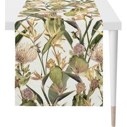 Apelt Tischl&auml;ufer &raquo;6522 SUMMERTIME, Sommerdeko, Sommer&laquo; Digitaldruck beige Baumwolle, Polyester B/L: 48cm x 140cm, 1 Stk., rechteckig
