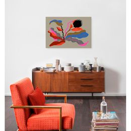 Komar Leinwandbild &raquo;Flirt - Gr&ouml;&szlig;e 60 x 90 cm&laquo; Natur 1 Stk. tlg. Keilrahmenbild mi Echtholzrahmen bunt Holz, Papier B/H/T: 60cm, Natur, 1 Stk.