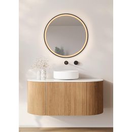 Mirrors and More LED-Lichtspiegel &raquo;DARLA&laquo; transparent Spiegelglas &Oslash; 60cm,matt