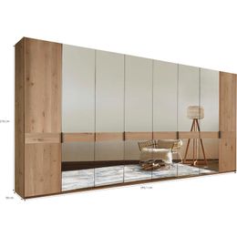 Wiemann Kleiderschrank &raquo;Cardiff&laquo; inkl. T&uuml;rd&auml;mpfung braun Floatglas, Hartfaserplatte, Holzwerkstoff, Massivholz Bianco-Eiche-Nachbildung, B/H/T: 