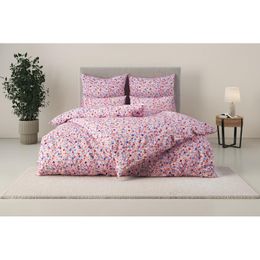 OTTO home Bettw&auml;sche &raquo;Mariby&laquo; 2 Stk. mit feinem Bl&uuml;mchen Design, skandinavisch, romantische Bettw&auml;sche rosa Renforc&eacute;, Obermaterial: 100% Baumwolle B/L
