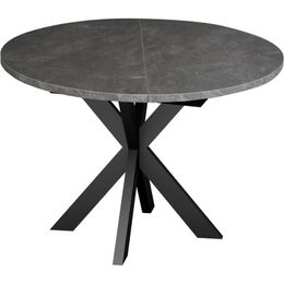 M&auml;usbacher Esstisch Runder Esstisch, Metallgestell in Stern-Form, ausziehbar B/H/T: 110cm x 76cm x 110cm
