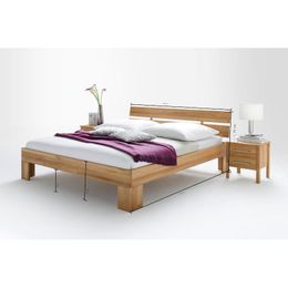 Home Affaire Massivholzbett &raquo;Modesty II, Made in Europe&laquo; hohe Belastbarkeit: 200kg je Seite, aus massiver Kernbuche, in verschiedenen Breiten, mit 