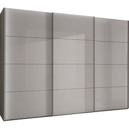 Wiemann Schwebet&uuml;renschrank &raquo;Kos&laquo; mit Schattenfuge grau Glas, Holzwerkstoff B/H/T: 295,2cm x 217cm x 67cm, T&uuml;ren: 3 Stk.