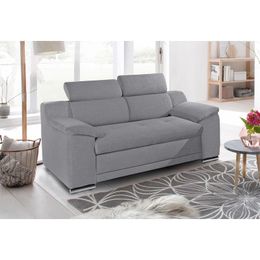 Sit & More sit&more 2-Sitzer &raquo;Andiamo, B: 180 cm, Kopfteilverstellung, komfortable Sitzh&ouml;he 43 cm&laquo; Frei im Raum stellbar, hochwertige Verarbeitung, stilvolles 