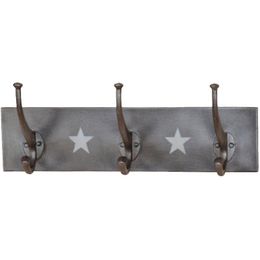 Home Affaire Garderobenhalter grau Metall B/H/T: 40cm x 14cm x 10cm
