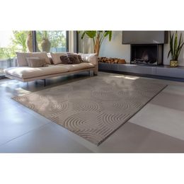 Obsession Teppich &raquo;Zen Sei 200&laquo; rechteckig 18 mm H&ouml;he Uni Farben, modernes Design, weich, Hoch-Tief Effekt grau Polyester B : 80cm 1 Stk., 18mm, L: 150cm