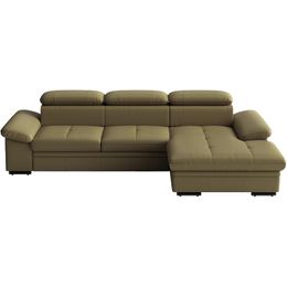 Sit & More sit&more Ecksofa &raquo;Viola, Leder, L-Form, B: 260 cm, mit Armteil- und Kopfteilvertsellung&laquo; optional mit Schlaffunktion braun B/H/T: 260cm x 73cm x 174cm