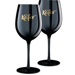 Feinkost K&auml;fer Cocktailglas 600 ml, H&ouml;he ca. 23 cm schwarz Kristallglas &Oslash; 9cm x 23cm, 600ml, 2 Stk.
