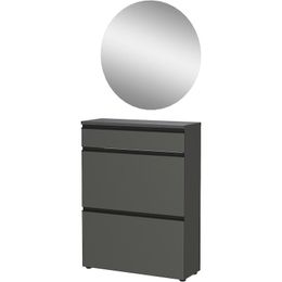 Germania Garderoben-Set &raquo;GW-Baldone&laquo; 2 Stk. tlg. Glas, Holzwerkstoff, Metall gro&szlig;er Spiegel