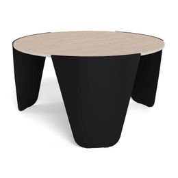 ACTONA GROUP Couchtisch &raquo;Altea, Kaffeetisch, Beistelltisch&laquo; Tisch, Hellbeige, &Oslash;80x42cm schwarz B/H/T: 80cm x 42cm x 80cm