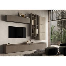 Home Affaire Wohnwand &raquo;Infinity, 9tlg. Breite 276 cm, H&ouml;he variabel, Schrankwand, Anbauwand&laquo; braun Holzwerkstoff B/H/T: 276cmcm x 210cmcm x 40cmcm