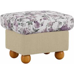 Home Affaire Hocker &raquo;Milano&laquo; beige Chenille (70% Polyacryl, 30% Polyester);Chenille (70% Polyacryl, 30% Polyester) auf Korpus und Zierkissen, Sitz und