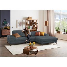W.Schillig Ecksofa &raquo;Piedroo, Designsofa mit tollem Sitzkomfort, elegant und bequem, L-Form&laquo; Kopfteilverstellung, wahlweise mit Sitztiefenverstellung, 