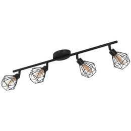 Eglo Deckenspot &raquo;ZAPATA 1&laquo; G9 1 Stk. Deckenleuchte, Deckenspot aus Stahl, Schwarz, Glas: amber, Fassung: G9 schwarz 4, 1 Stk.