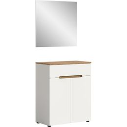 Home Affaire Garderoben-Set &raquo;REHAT, TOPSELLER!, 2-teilig, Breite 80cm, individuell erweiterbar&laquo; Set, bestehend aus: Garderobenspiegel und Schuhkommode