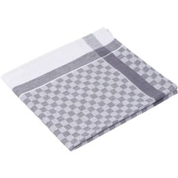 G&ouml;zze Geschirrtuch &raquo;Allzweck-Grubenhandt&uuml;cher, Des. 60305&laquo; kariert, 50x100 cm silber 100% Baumwolle 10 Stk., 100 % Baumwolle