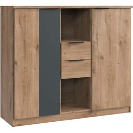 wimex Highboard &raquo;Texel in der Breite 122cm, inkl. zwei Schubladen&laquo; Schubkastenschienen aus Metall braun Holzwerkstoff B/H/T: 122cm x 105cm x 41cm, 2 Stk., 2