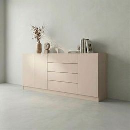 borchardt M&ouml;bel borchardt M&ouml;bel Sideboard &raquo;Vaasa, Kommode mit 3 T&uuml;ren und 4 Schubk&auml;sten auf Kugelf&uuml;hrungen&laquo; Sideboard Breite 190 cm, H&ouml;he 79 cm, mit Push-to-open-