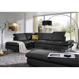W.Schillig Ecksofa &raquo;Taoo, elegant und zeitlos, bequem, L-Form, Breite 296cm&laquo; mit Sitziefenverstellung & Kopfteilverstellung wei&szlig; Longlife Xtra-Leder 