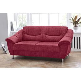 Sit & More sit&more 2-Sitzer &raquo;Salsa&laquo; mit Federkern rot Struktur (100% Polypropylen);Bedruckte Microfaser (100% Polyester);Luxus-Microfaser ALTARA NUBUCK (100% 