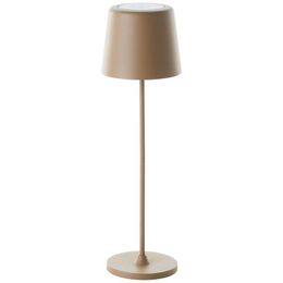 Brilliant LED Tischleuchte &raquo;Kaami - mobile LED Au&szlig;en Tischlampe&laquo; LED-Modul 1 Stk. Warmwei&szlig; mobile LED Au&szlig;en Tischlampe, 37 cm, 310 lm, Touchdimmer, USB braun &Oslash; 