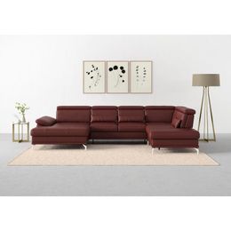 Sit & More sit&more Wohnlandschaft &raquo;Cabrio U-Form, B: 359 cm, mit Sitztiefen-, Arm- & Kopfteilverstellung&laquo; 3 Nierenkissen, Federkern, optional Schlaffunktion und