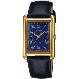 Casio Timeless Collection Damen CASIO TIMELESS COLLECTION Quarzuhr Armbanduhr, Damenuhr, analog, Lederarmband schwarz Einheitsgr&ouml;&szlig;e
