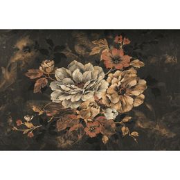 ARCHITECTS PAPER Fototapete &raquo;Atelier 47 Flowers Artwork 2&laquo; floral glatt Fototapete Blumen Vintage Flowers orange Vlies B/L: 4m x 2,7m
