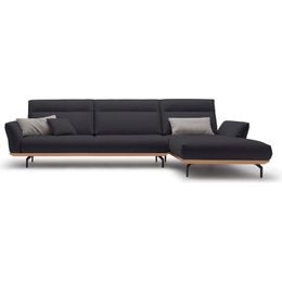 Creation BY ROLF BENZ Ecksofa &raquo;CR.460, Design-Sofa der Extraklasse, verstellbare R&uuml;ckenlehne, L-Form&laquo; Sockel in Eiche, Winkelf&uuml;&szlig;e in Umbragrau, Breite