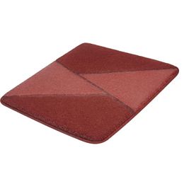 Kleine Wolke Badematte &raquo;Hailey&laquo; H&ouml;he 20 mm rutschhemmend beschichtet fu&szlig;bodenheizungsgeeignet Badteppich, modernes Design, Hoch-Tief Effekt, waschbar rot Polyacryl
