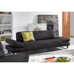 W.Schillig 2-Sitzer &raquo;taboo Designsofa mit hohem Sitzkomfort, Breite 202cm, Sitztiefe 69cm&laquo; mit &Uuml;bertiefe, inklusive Armlehnenverstellung grau 