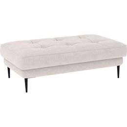 Trendmanufaktur Hocker &raquo;Luzi, Polsterhocker, moderner Fu&szlig;hocker&laquo; passend zur Serie, extra hohe Metallf&uuml;&szlig;e, 125 x 42x 72 cm beige 92% Polyester, 8% 