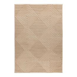 Kayoom Teppich &raquo;Dreamcatcher 225&laquo; rechteckig 11 mm H&ouml;he Kurzflor, Wohnzimmer beige Polypropylen B : 80cm 1 Stk., 11mm, L: 150cm