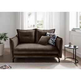 Home Affaire Ecksofa &raquo;Lazio modern und bequem, schmale Armlehnen, tolle Detailverarbeitung&laquo; Armlehnen verstellbar braun B/H/T: 168cm x 94cm x 110cm, 