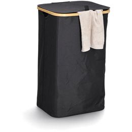 zeller W&auml;schekorb Bambusbogen und Klettverschluss schwarz Bambus B/H/T: 34cm x 69cm