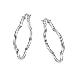Firetti Damen Paar Creolen &raquo;Schmuck Geschenk Silber 925 in Form einer Blume rhodiniert&laquo; silber 33,7mm, Silber 925 (Sterlingsilber)