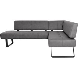 K+w Komfort & Wohnen K+W Komfort & Wohnen Eckbank &raquo;Spider II&laquo; Sitzsteppung, bequem durch Sandwichbauweise, 2 Stellma&szlig;e grau B/H/T: 195cm x 88cm x 165cm, Microfaser 1, 