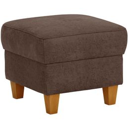 Home Affaire Polsterhocker &raquo;Palmera, B: 58 cm&laquo; mit Stauraum, Federkern braun 100% Polyester;Struktur (100% Polyester);Luxus-Microfaser in Lederoptik (