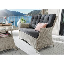 Destiny Loungesofa &raquo;CASA&laquo; Aluminium, Polyrattan, 2er Sofa, inkl. Auflagen wei&szlig; Obermaterial: 100% Polyester. F&uuml;llung: 100% Polyurethan. Innenseite: 100% 