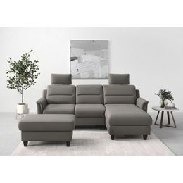 Sit & More sit&more Ecksofa &raquo;Far&ouml; L-Form&laquo; inklusive Federkern, wahlweise mit Schlaffunktion und Bettkasten braun B/H/T: 234cm x 90cm x 168cm, Luxus-Microfaser 