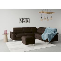 Sit & More sit&more Ecksofa &raquo;Sinatra L-Form&laquo; optional mit Kopfteilverstellung und Armteilfunktion braun 100% Polyester B/H/T: 251cm x 85cm x 231cm, Luxus-