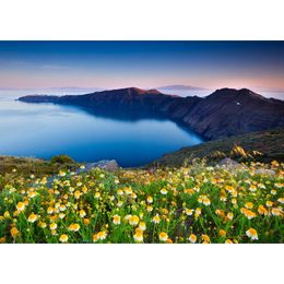 papermoon Fototapete &raquo;Santorini Spring&laquo; glatt bunt Vlies B/L: 2,5m x 1,86m, Bahnen: 5 Stk.