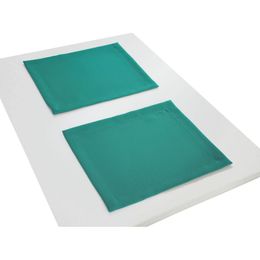 Adam Platzset &raquo;Uni Collection&laquo; blau Obermaterial: 100% Baumwolle B/L: 30cm x 40cm, 2 Stk., Bio-Baumwolle, eckig