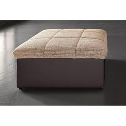 DOMO collection Hocker &raquo;SPLASH 87x87 cm, komfortabel, modernes Design&laquo; braun Kunstleder SOFTLUX / Struktur (90% Polyester, 10% Polyacryl);Luxus-