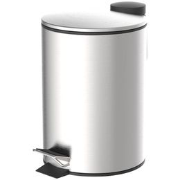 EISL&reg; M&uuml;lleimer Badm&uuml;lleimer Edelstahl, Absenkautomatik, entnehmbarer Hygieneeimer, 3l grau Edelstahl B/H/T: 23,2cm, 3 l